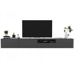 TV-LOWBOARD 2-er Set Enjoy Grau Matt Schublade 120 cm