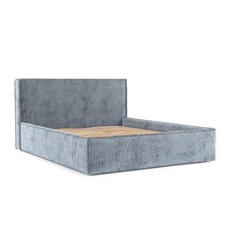 POLSTERBETT Sato mit Stauraum 120/200 cm Hellblau im Bonita Stoff