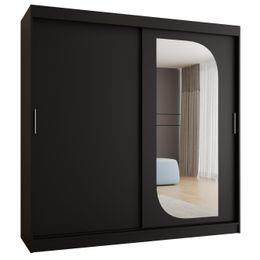 SCHIEBET&Uuml;RENSCHRANK mit Spiegel LUCY 200/200/62 2-t&uuml;rig