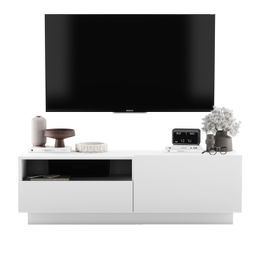 TV-SCHRANK Enjoy Wei&szlig; matt Loft Schublade 120 cm