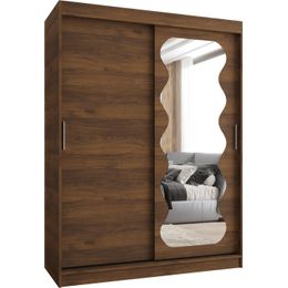 SCHIEBET&Uuml;RENSCHRANK mit Spiegel SPOTI 200/150/62 2-t&uuml;rig