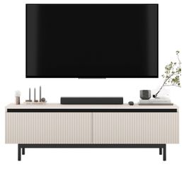 TV-SCHRANK Selene Kaschmir Matt mit Metallrahmen 140 cm
