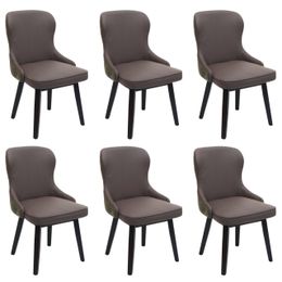 MCW ESSZIMMERSTUHL Dunkelgr&uuml;n, Grau 6er-Set