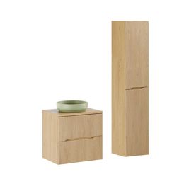 BADM&Ouml;BEL 60.6cm Isaline 2er-Set Helle Eiche