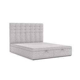 POLSTERBETT Callo mit Stauraum 120/200 cm Grau im Megan Stoff
