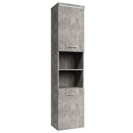 Badplaats BADEZIMMERSCHRANK Paso mit 2 T&uuml;ren Beton Grau - 35 x 35 x 160 cm
