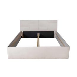 Halmon Schlafkomfort Betten POLSTERBETT Damas Wei&szlig; 200 x 200 x 40 cm Mit hochwertiger Matratze H3 (bis 120 kg) und Lattenrost