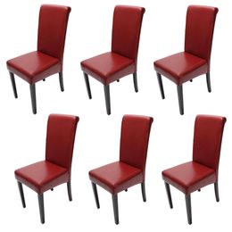 MCW ESSZIMMERSTUHL Rot 6er-Set