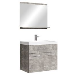 Badplaats BADM&Ouml;BEL-SET Montreal 3 Teile Beton Grau - 60 x 35 x 51 cm