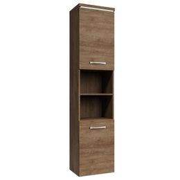 Badplaats BADEZIMMERSCHRANK Paso mit 2 T&uuml;ren Braun Eiche - 35 x 35 x 160 cm