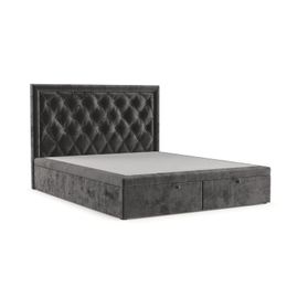 POLSTERBETT Nicobar mit Stauraum 140/200 cm Stahl im Lotta Stoff