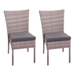 MCW STUHL Grau, Braun, Anthrazit 2er-Set