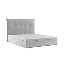 POLSTERBETT Liano mit Stauraum 120/200 cm Hellgrau im Lotta Stoff