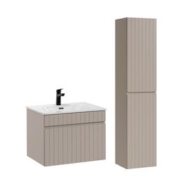 BADM&Ouml;BEL 60cm Zelie 2er-Set Kaschmir