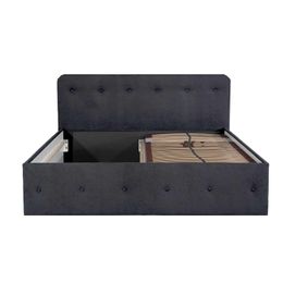 Halmon Schlafkomfort Betten POLSTERBETT Luxi Anthrazit 120 x 200 x 40 cm Stauraum ohne hydraulische Funktion Ohne Matratze und Lattenrost