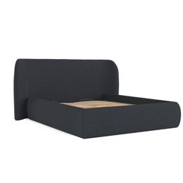 POLSTERBETT Bellano mit Stauraum 200/200 cm Anthrazit im Riva Stoff