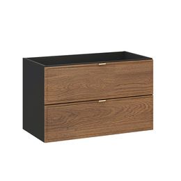 WASCHTISCHUNTERSCHRANK 80cm Elena Holz und Schwarz