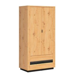 SCHRANK 2 T&uuml;ren Glenn Holz und Schwarz
