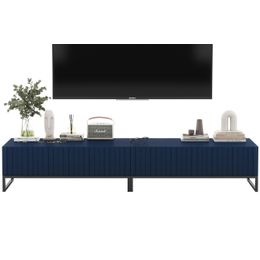 TV-LOWBOARD 2-er Set Elpis Marineblau Matt Glamour 110 cm