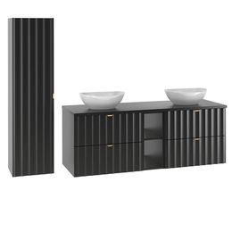 BADM&Ouml;BEL 140.6cm Lexa 2er-Set Schwarz