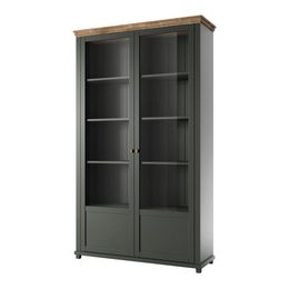 GESCHIRRSCHRANK Martin Gr&uuml;n und Holz