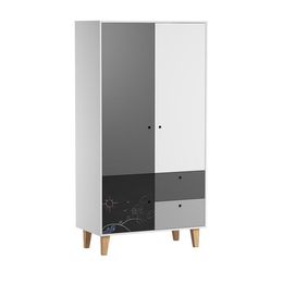 SCHRANK grau und schwarz