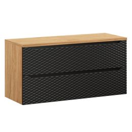 WASCHTISCHUNTERSCHRANK 120cm Elora Schwarz und Holz