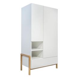 SCHRANK 2 T&uuml;ren Wei&szlig; und Holz