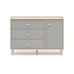 KINDERKOMMODE Alycia Beige - Grau - Holzeffekt