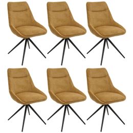 MCW ESSZIMMERSTUHL Gelb 6er-Set