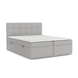 BOXBETT Lean 180/200 cm Graubeige im Megan Stoff