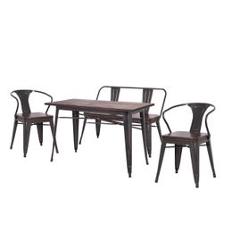 MCW ESSZIMMER-SET Braun 4er-Set