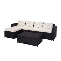 MCW POLY-RATTAN GARNITUR Schwarz, Beige
