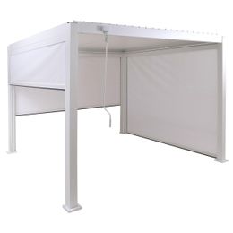 MCW PERGOLA MIT SEITENWAND Wei&szlig;