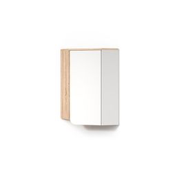 BADSCHRANK Marano Sonoma/Wei&szlig; 42.4 x 75 cm mit T&uuml;r und offenen F&auml;chern
