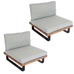 MCW LOUNGE-SESSEL Schwarz, Beige, Hellgrau