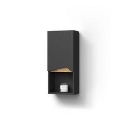 BADSCHRANK Timavo Anthrazit 30 x 67 cm mit T&uuml;r und offenem Fach