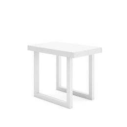 KONSOLENTISCH ausziehbar 58 bis 262cm, f&uuml;r 12 G&auml;ste, eiche wei&szlig;, 90/58/73cm