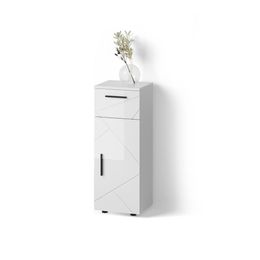MIDISCHRANK Ronco Wei&szlig; Hochglanz 30 x 81 cm