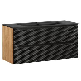 WASCHTISCH 120cm Elora Schwarz und Holz