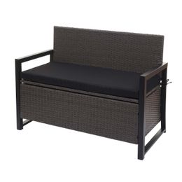 MCW POLY-RATTAN 2ER SITZBANK Grau, Schwarz