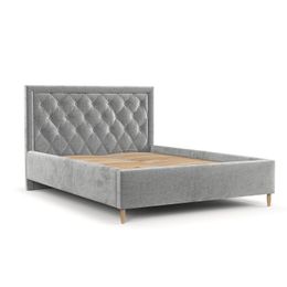 POLSTERBETT Lido 180/200 cm Hellgrau im Lotta Stoff