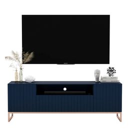 TV-SCHRANK Elpis2 Marineblau Matt mit Metallrahmen 150 cm