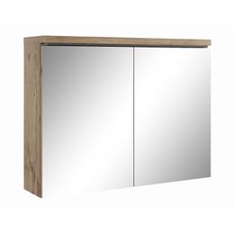 Badplaats SPIEGELSCHRANK Paso Kastanien Eiche - 80 x 20 x 60 cm