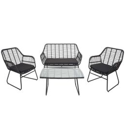 MCW POLYRATTAN GARNITUR G17A Anthrazit, Anthrazit