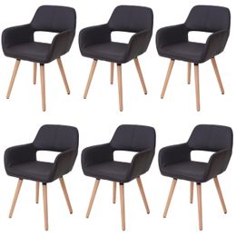 MCW ESSZIMMERSTUHL Anthrazit 6er-Set