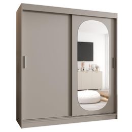 SCHIEBET&Uuml;RENSCHRANK mit Spiegel ROYAL 200/180/62 2-t&uuml;rig