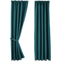 gardinenbox VORHANG 2ER SET NEWYORK HxB 245x140 cm Petrol