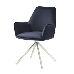 MCW ESSZIMMERSTUHL Anthrazit, Blau, Silber