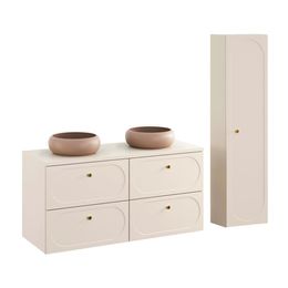 BADM&Ouml;BEL 120.6cm Sanae 2er-Set Sandbeige